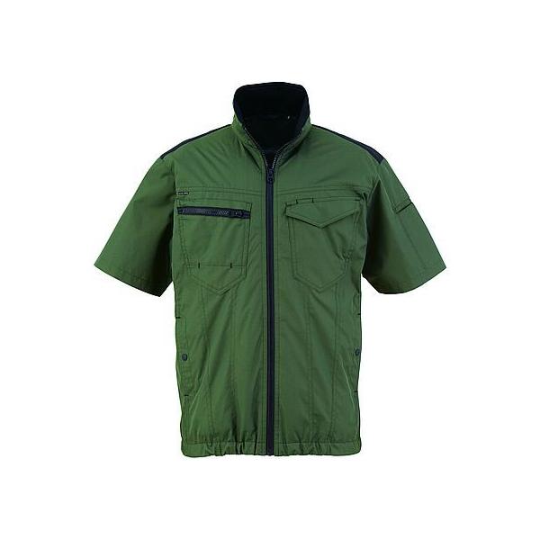 【商品説明】冷蔵服２０２６用のウェア（半袖ジャケットタイプ）。裏チタン加工とＵＶカット素材を使用し、衣服内の温度上昇を防ぎます。【仕様】●素材：ウェア／高密度タフタ・裏チタン加工●混率：ポリエステル１００％●保冷剤ポケット●バッテリーポケッ...