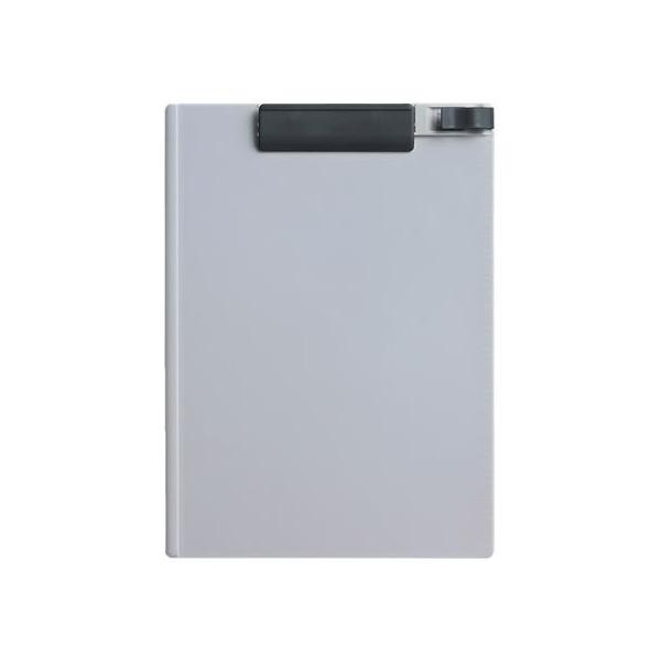 【仕様】●色：本体／グレー、クリップ／黒●サイズ：Ａ４タテ●とじ方向：短辺とじ●外寸法：縦３２３×横２３３ｍｍ●フック掛け穴１カ所付き●材質：本体・クリップ／ＰＳ●注文単位：１枚　<ジェットプライス>