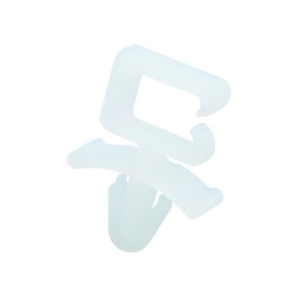 【商品説明】●ワイヤーやケーブルの挿入が簡単で、抜けにくい構造になっています。【仕様】●型番：HWS2819-C　●入数：100個　●色：ナチュラル　●縦（mm）：10．7　●横（mm）：11．2　●高さ（mm）：2．3　●固定方法：押込み...