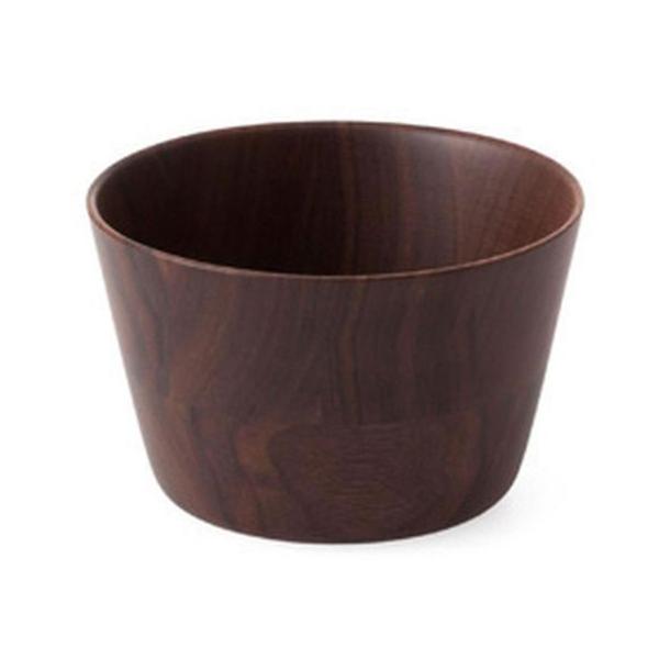 【商品説明】間伐材や端材を用いるなど自然に寄り添い、素材を活かす為に手間をかけて加工しています。　色が濃く、盛った料理を高級に見せ、置かれた空間に存在感を与えます。【仕様】●外寸：直径９０×Ｈ６０ｍｍ●重量：５０ｇ●材質１：ウォールナット●...