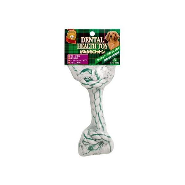 【商品説明】噛んで遊ぶことにより繊維が歯と歯の間に入り込み歯磨き効果で歯をきれいにします。トリーツではないので、「取って来い！」の練習にも使え楽しく遊ぶ感覚で歯の掃除ができます。さわやかミントの香り。【仕様】●材質：コットン、ポリエステル●...