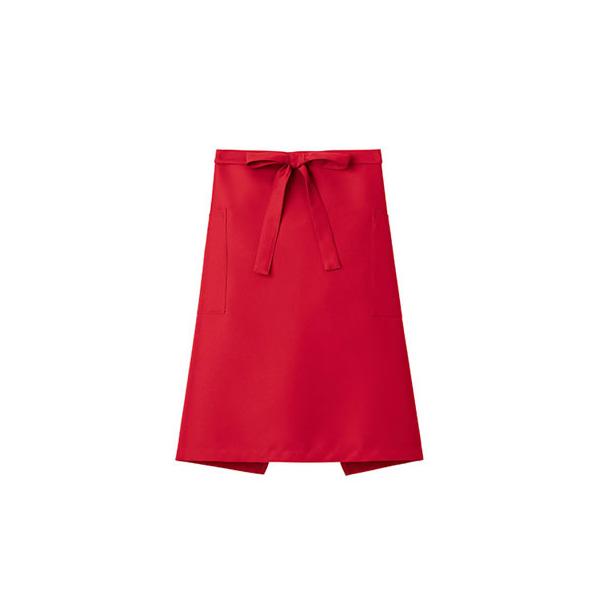 【商品説明】足さばきが良くベーシックなデザインのミドルエプロン。【仕様】●素材：ツイル（ポリエステル１００％）●前中心丈５５ｃｍ身幅９５ｃｍ●両脇アウトポケット●ポケット脇側にマチ付き●制電素材　<ジェットプライス>