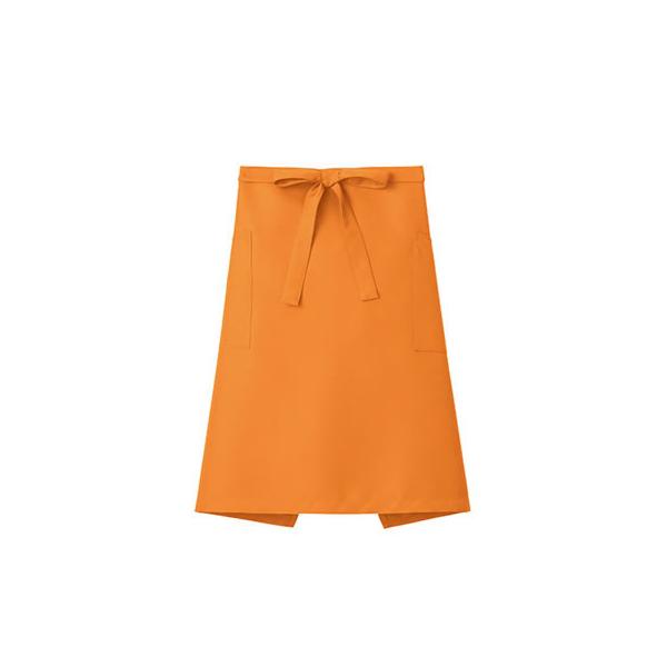 【商品説明】足さばきが良くベーシックなデザインのミドルエプロン。【仕様】●素材：ツイル（ポリエステル１００％）●前中心丈５５ｃｍ身幅９５ｃｍ●両脇アウトポケット●ポケット脇側にマチ付き●制電素材　<ジェットプライス>