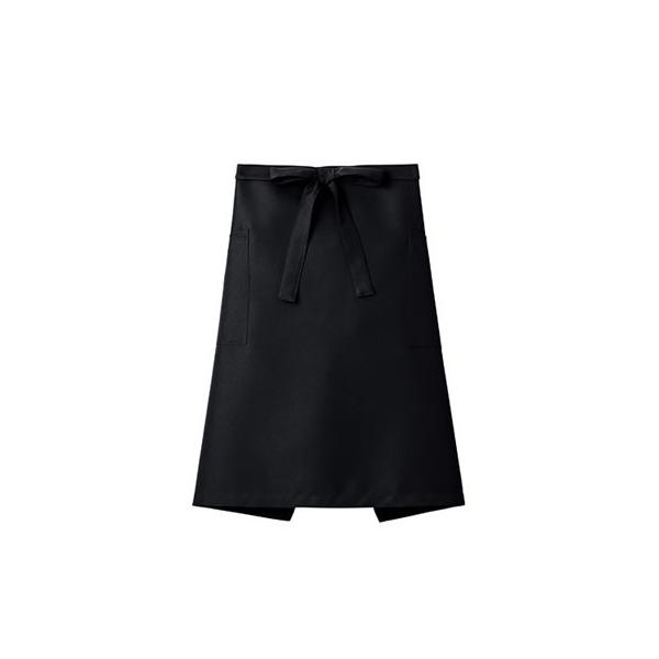 【商品説明】足さばきが良くベーシックなデザインのミドルエプロン。【仕様】●素材：ツイル（ポリエステル１００％）●前中心丈５５ｃｍ身幅９５ｃｍ●両脇アウトポケット●ポケット脇側にマチ付き●制電素材　<ジェットプライス>