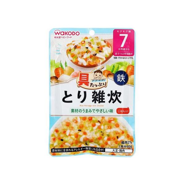 【商品説明】具たっぷりグーグーキッチン。素材のうまみでやさしい味。ごはん入り。　家庭では調理しにくいたんぱく素材を含む、バラエティ豊かな「具」がたっぷり入ったレトルトパウチタイプのベビーフード【仕様】●７か月頃から（もぐもぐ期）・舌でつぶせ...