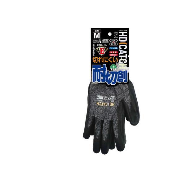 【仕様】『手や指を護る！　耐切創レベルＥ！』ポリウレタン＋ニトリルの良さが特徴的なフィット感抜群の耐切創手袋です。ＥＮ３８８（ＥＵ規格）安全性レベルの検査で耐切創性（ＩＳＯ　ＴＤＭ試験）がレベルＥをクリアしています。１８ゲージの薄手で素手感...