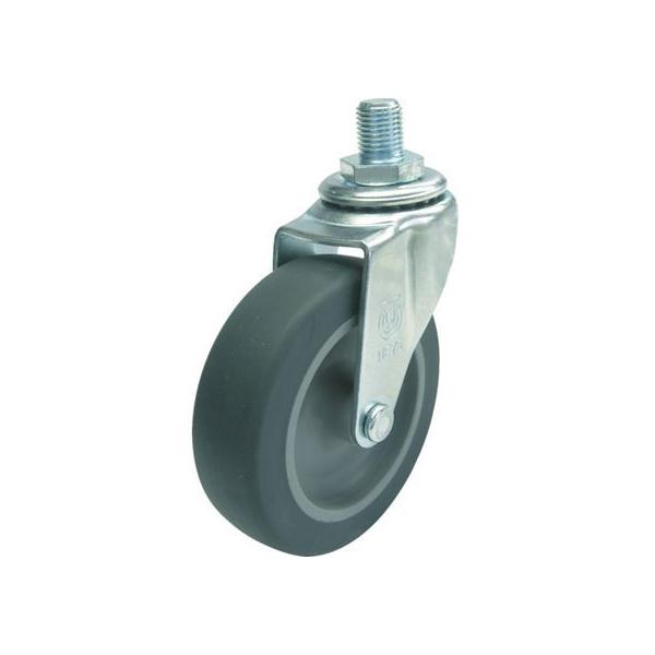 【商品説明】●標準的な小型キャスターです。軽量物運搬用のワゴンやラックなどに最適です。●床面に跡が付きにくい材質です。●床面を汚しにくいエラストマー車輪を使用しています。【仕様】●型番：LT-65EL-UNF1/2-14　●許容荷重（daN...