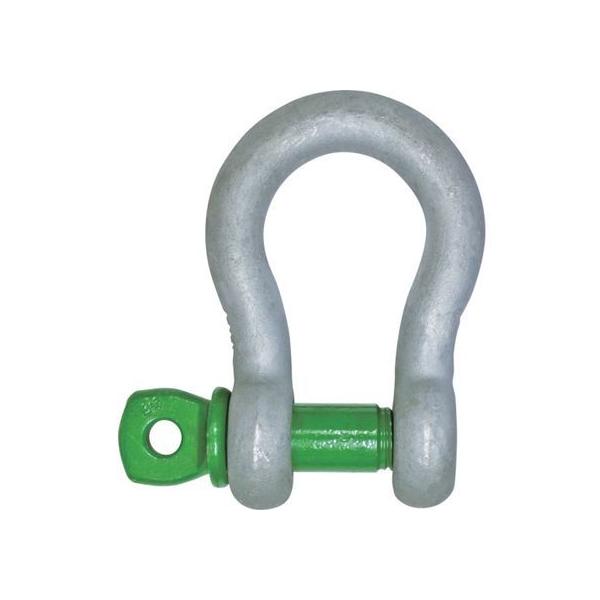 【商品説明】●溶融亜鉛メッキを施した軽量でコンパクトなシャックルです。●ワイヤロープを2本掛けした時の取りあいで、ワイヤ同士が重なりにくいO字形状をしています。【仕様】●型番：GPB-1T　●基本使用荷重（t）：1　●寸法（mm）B：15　...