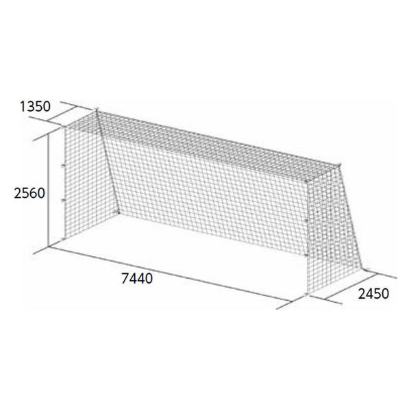 【商品説明】一般サッカーゴール用ネット。亀甲目（２張１組）。【仕様】●仕様：２３５Ｔ／１８０本、ポリエステル無結節、網目：亀甲　●特徴：サイズはＳＧ基準認証品サイズです。ＳＧ基準認証品サイズ以外はご相談ください。（Ｂ−７１７５、Ｂ−３７７３...