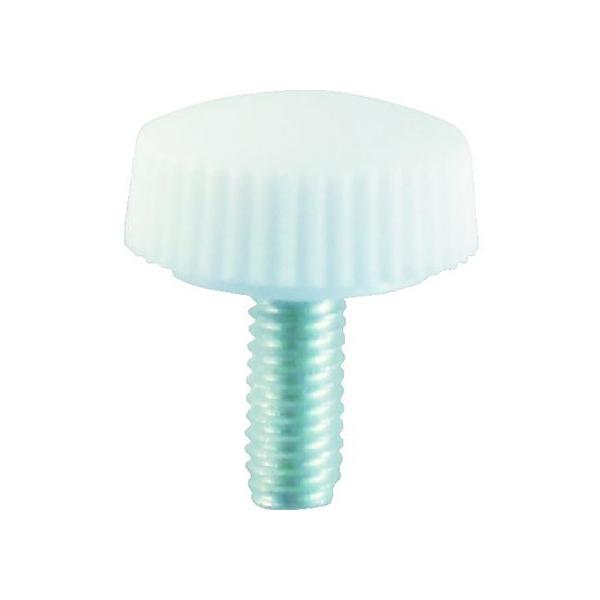 【商品説明】●手で締められるねじです。●110℃の優れた耐熱性です。【仕様】●型番：B47-0408　●入数：30個　●呼び径d：M4 ●呼び径L：8．5 ●頭部径（mm）：14 ●ねじピッチ（mm）：0．7　●頭部外径：NO．2（14mm...