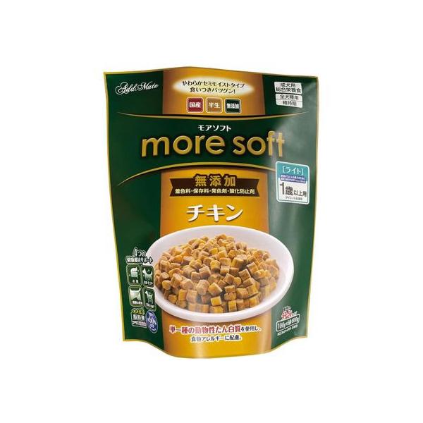 【商品説明】単ー種の動物性たん白質を使用し、食物アレルギーに配慮。素材の旨味が活きたソフトタイプの国産プレミアムドッグフード。着色料・保存料・発色剤・酸化防止剤無添加！【仕様】●原材料：肉類（鶏・鶏ササミ・鶏レバー）、小麦粉、脱脂大豆、でん...