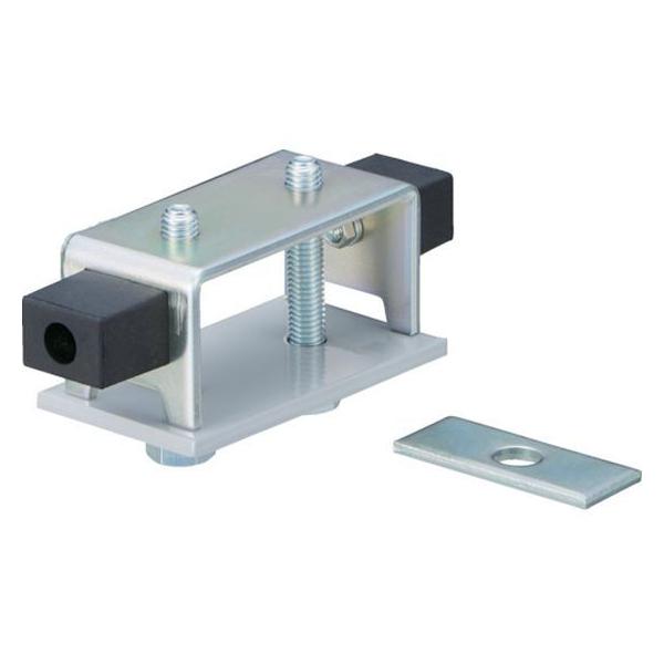 【商品説明】●鉄扉と車の連結に適しています。【仕様】●型番：N10-CSQ　●適用レール：N10−HR ●品名：ドアハンガー用ゴム付戸当り　●推奨取付ねじ：M8　●スチール（SPHC） ●ゴム（黒）　<ジェットプライス>