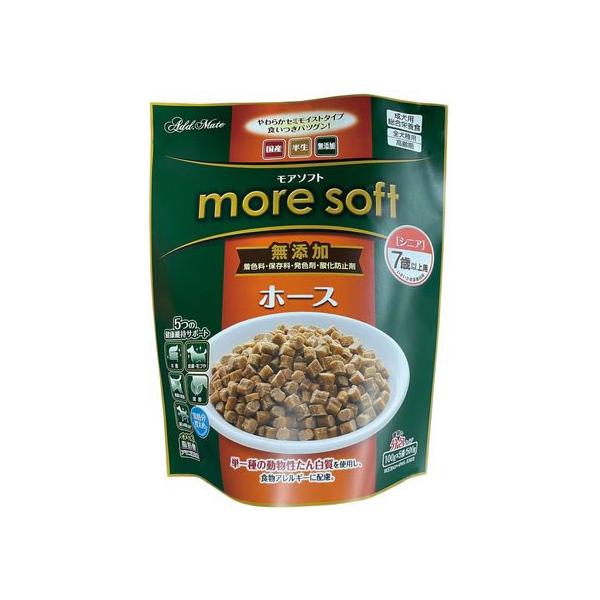 【商品説明】単ー種の動物性たん白質を使用し、食物アレルギーに配慮。素材の旨味が活きたソフトタイプの国産プレミアムドッグフード。着色料・保存料・発色剤・酸化防止剤無添加！【仕様】●原材料：肉類（馬）、小麦粉、でんぷん類、脱脂大豆、小麦たん白、...