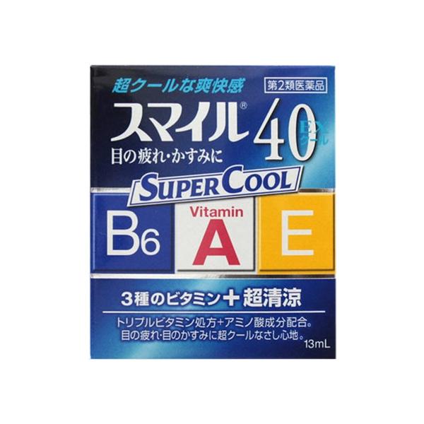 ●内容量：１３ｍｌライオン　らいおん　ＬＩＯＮ　すまいる４０ＥＸ　Ｓｍｉｌｅ４０ＥＸ　ｃｏｏｌ　くーる　目薬　点眼薬　液体　１個　１３ミリリットル　【第二類医薬品】　医薬品　薬　くすり　ｃｏｏｌ　クール　疲れ目　かすみ目
