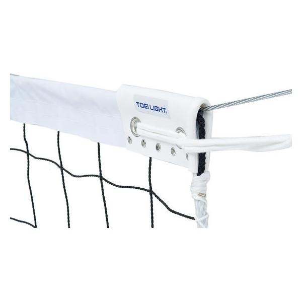 【商品説明】６人制バレーボールネット普及タイプ（新規格・上下白帯付）。【仕様】●素材・材質：ポリエチレン無結節、上下白帯／ポリエステル　●仕様：検定ＡＡ級、４４０Ｔ／６０本、網目１０ｃｍ、上下白帯付新規格バレーネットを取り外す際、ワイヤーコ...