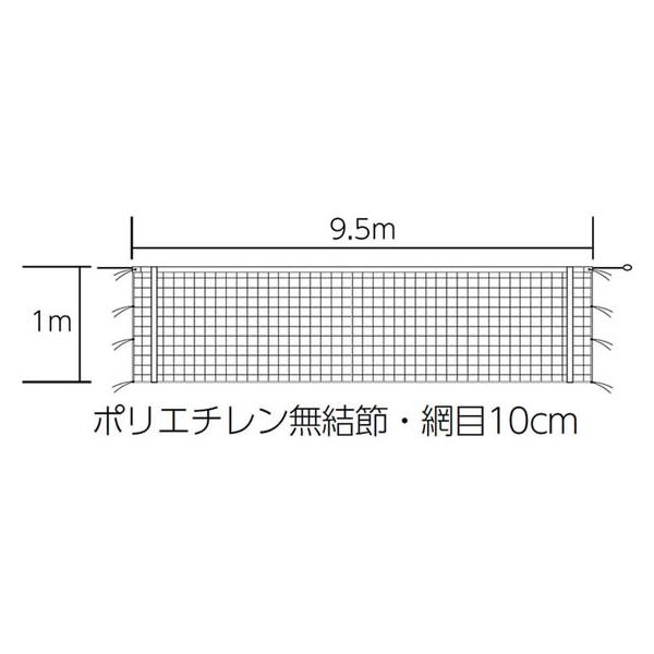 【商品説明】６人制バレーボールネット（上部のみ白帯付）。【仕様】●素材・材質：ポリエチレン無結節、白帯／ポリエステル　●仕様：検定ＡＡ級、４４０Ｔ／６０本、網目１０ｃｍ、バレーボールネットを安全にお使いいただくために、ご使用前に必ずワイヤー...