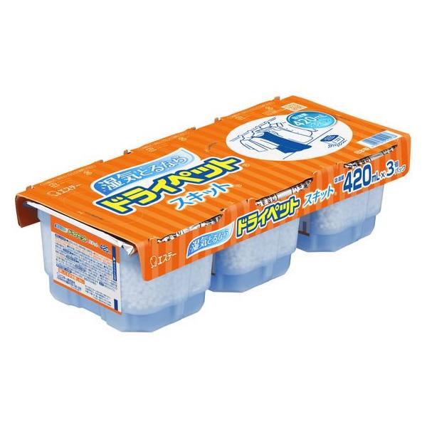 【商品説明】置くだけで、湿気対策。　場所を選ばず、どこにでも気軽に置ける汎用タイプです。【仕様】●標準除湿量：４２０ｍｌ×３個●成分：塩化カルシウム●除湿有効期間：３〜６ヵ月（季節により異なります。）※温度や湿度によっては、おとりかえ目安ま...