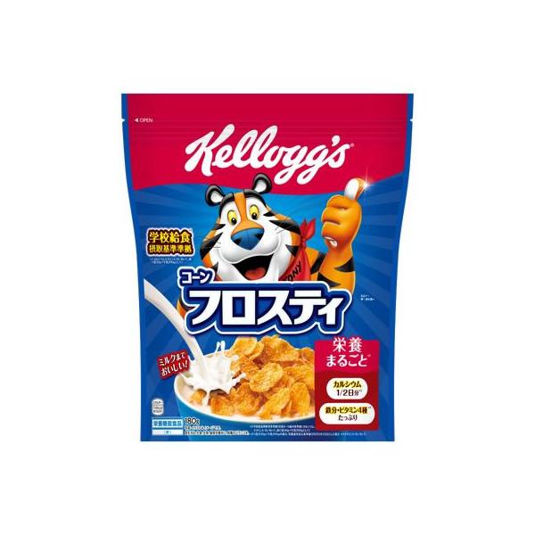【商品説明】とうもろこしの粒を香ばしく焼き上げ、ほどよく砂糖をまぶした、サクサク食感のフレーク。子供の成長を応援する栄養バランス満点のシリアル。学校給食摂取基準（カルシウム、ビタミンＡ／Ｂ１／Ｂ２／Ｃ、鉄（１食３０ｇ＋牛乳２００ｇとして））...