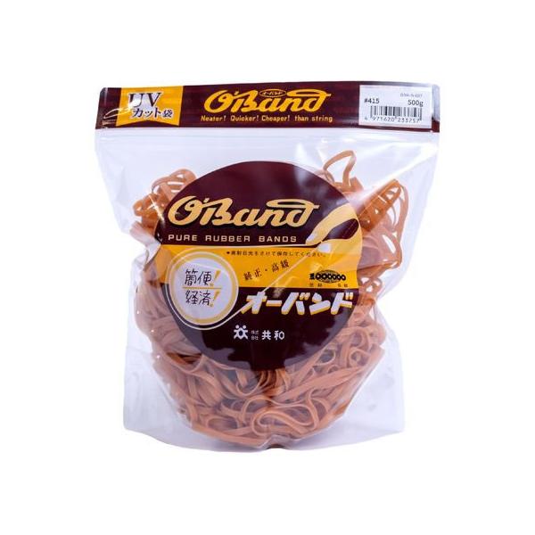 【仕様】●番手：＃４１５●色：アメ色●容量：５００ｇ●折径（内径）：１６０ｍｍ（１０１．５ｍｍ）●材質：天然ゴム●推奨結束範囲：６２０〜７００ｍｍ●切幅：４．５ｍｍ●厚み：１．１ｍｍ●入数：約３２５本●注文単位：１袋　※内容量の本数は、平均...