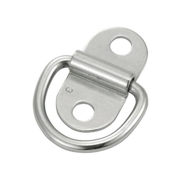 【商品説明】●リング部分が倒れるので、使用しない時は倒すと邪魔になりません。●使用時には簡単にロープ・ワイヤ・チェーンなどを通すことができます。【仕様】●型番：TGF-B2　●入数：2個　●A（mm）：17 ●D（mm）：3．8 ●D1（m...