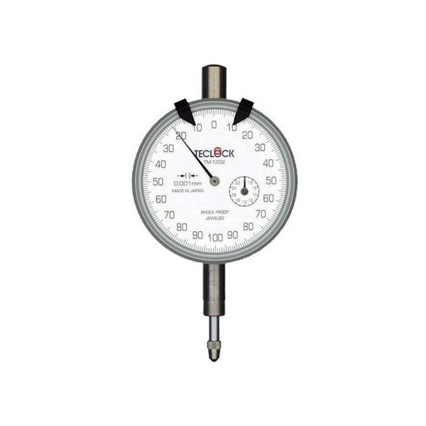 【商品説明】●最もポピュラーな0．001mmモデルです。【仕様】●型番：TM-1202　●測定範囲（mm）：0〜2　●最小表示（mm）：0．001　●目盛仕様：0−100−0　●取付軸径（mm）：8　●測定力（N）：1．5以下　●文字盤径（...