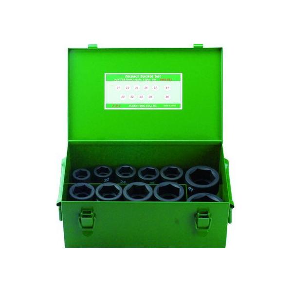 【仕様】●型番：6WS-S11　●入数：1S　●差込角（mm）：19．0●セット内容（点）：11●ソケット内容：6角3／4WS−21、22、24、26、27、30、32、35、36、41、46●メタルケース寸法（mm）：280×175×11...