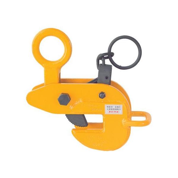 【商品説明】●構造用形鋼や平鋼板の横（水平）吊りクランプ（形鋼の長手方向2点吊り）に最適タイプです。●スプリング式締め付けロック機構で、無負荷状態でも、クランプは確実にグリップします。【仕様】●型番：HLC0.5U　●基本使用荷重（t）：0...