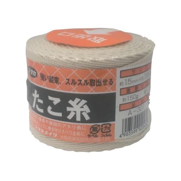 【商品説明】●天然素材で環境に優しい紐です。【仕様】●型番：A-301　●色：白　●長さ（m）：190　●標準幅（mm）：1．5　●綿　<ジェットプライス>
