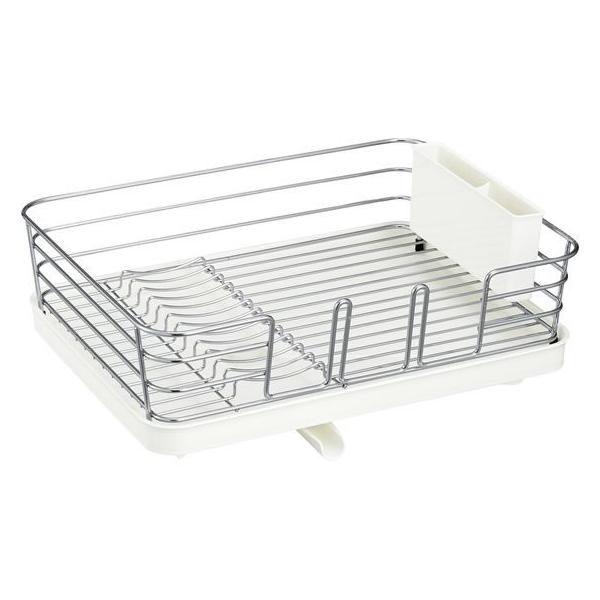 【仕様】●外寸：３０２×３９０×Ｈ１２８ｍｍ●重量：９３０ｇ●材質１：本体／鉄（クロームメッキ＋樹脂コーティング）●材質２：トレー・箸立て・排水口／ポリプロピレン●材質３：止水栓／シリコンゴム●材質４：脚／塩化ビニル樹脂●抗菌：○●自在に動...