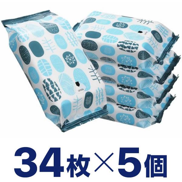 【商品説明】オフィスにもお部屋にも置きたくなる、北欧をイメージしたかわいいデザインです。【仕様】IP_02　●タイプ：除菌アルコール●シートサイズ：１５０×２００ｍｍ●日本製●素材：レーヨン・ポリエステル●３４枚入り●注文単位：１パック（５...