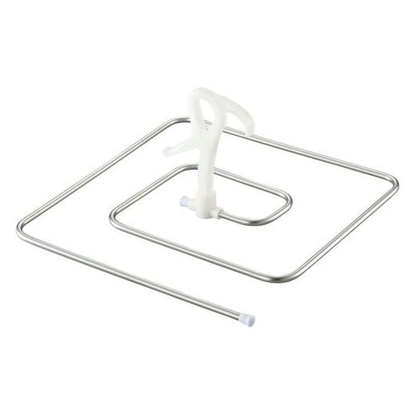 【仕様】●商品本体サイズ：幅３３．５×奥行２．５×高さ３５ｃｍ●材質：本体／ステンレス、フック／ポリプロピレン、キャップ／ポリエチレン●耐荷重（約）：４ｋｇ●幅１９２ｃｍまで対応●入数：１個　●注意事項：※ご使用前に本品に異常や破損がないか...