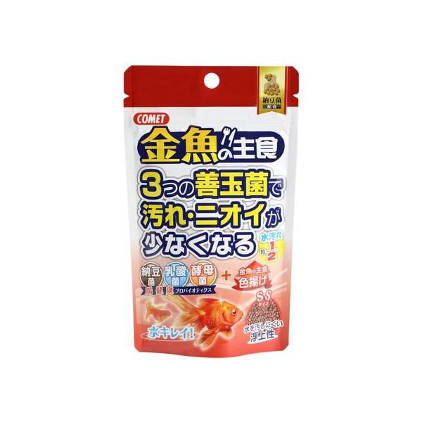 【商品説明】善玉菌の力でニオイ・汚れを減らします。カロチノイド配合で、金魚の色が良くなる色揚げ用栄養フード。飼育水を汚しにくい浮上性です。【仕様】●原材料：フィッシュミール、大豆ミール、小麦粉、小麦胚芽、オキアミミール、フィッシュオイル、レ...