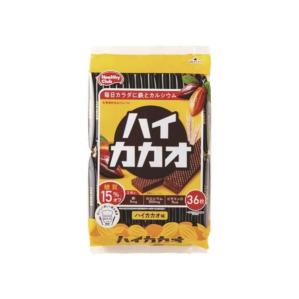 【商品説明】カルシウム、鉄分、ビタミンＤを配合した甘さ控えめのカカオウエハースです。　カカオ感アップ。　糖質１５％オフ（日本食品標準成分表２０２０年版（八訂）ウエハース（クリーム入り）との比較）。　２枚あたりの糖質量を１０ｇ以下に抑えたロカ...