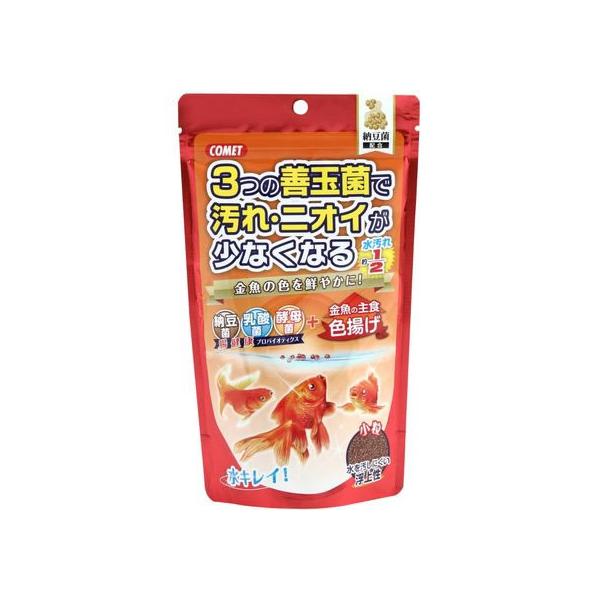 【商品説明】納豆菌、乳酸菌、酵母菌が、金魚の腸内で善玉菌を活性化させ、腸内細菌のバランスを整えます。善玉菌により消化吸収を助け、排泄物の分解力も向上し、水の汚れや嫌なニオイを軽減します。カロチノイド豊富なスピルリナを配合した、金魚の色を鮮や...