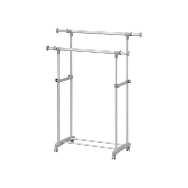 【商品説明】ハンガーパイプの端が横に伸縮するので、より多くの衣類が収納できます。ハンガーパイプの高さは約９０〜１５０ｃｍの間で、無段階調整可能です。服の丈に合わせて、ストッパーをゆるめて伸縮させ、高さを固定できます。クローゼットに追加できた...