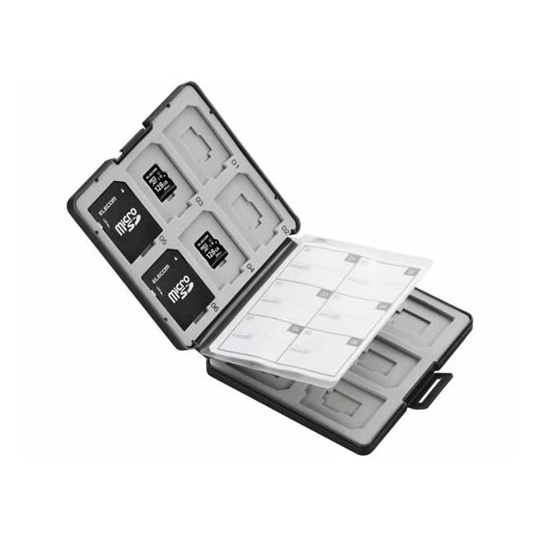 【商品説明】ＳＤカード１２枚とｍｉｃｒｏＳＤカード１２枚を一緒にまとめて収納できるカードケースです。ＳＤカードとｍｉｃｒｏＳＤカードを重ねることでコンパクトに収納可能です。ｍｉｃｒｏＳＤ→ＳＤ変換アダプタも収納可能です。収納トレーには適度な...
