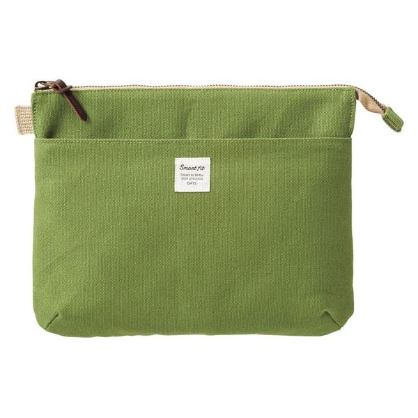 【商品説明】●トラベルシーン：パスポート、航空チケット、マップなどの収納に。●通院シーン：おくすり手帳、母子手帳、診察券などの収納に。【仕様】●色：グリーン●外寸法：縦２１０×横２８０×厚さ１０ｍｍ●材質：本体／コットン・ポリエステル●対応...