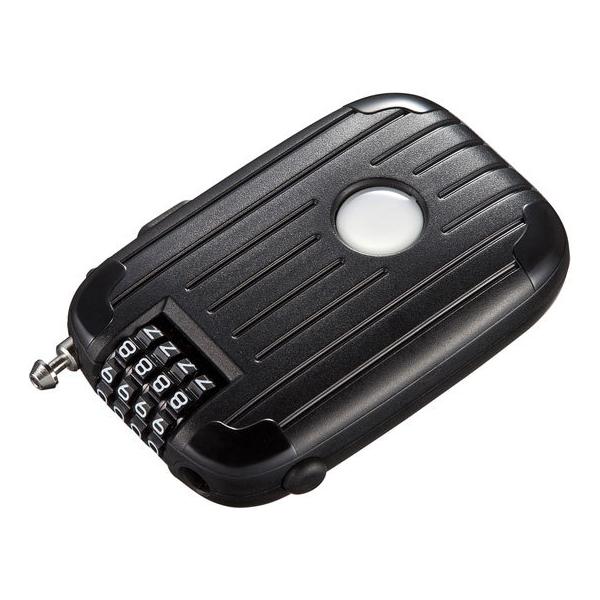 【商品説明】ワイヤーが約１．８ｍ伸ばせる巻き取り式ダイヤル錠です。暗証番号を４桁で設定できます。設定した暗証番号にすれば、何度でも再設定できます。ワイヤーを柱などに巻き付けてカバンなどを盗難から守ります。ＳＬＥ−１４Ｐ（別売）と組み合わせれ...