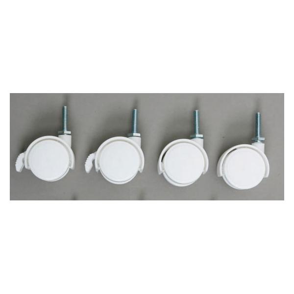 【商品説明】４個の内２個がストッパー付きです。【仕様】●適合商品：カラーメタルラックｃｍｍシリーズ●外寸法：幅６０×奥行４０×高さ７７ｍｍ●ポール直径：１９ｍｍ●材質：スチール、ナイロン樹脂●質量：０．２４１ｋｇ●耐荷重（約）：静止時／全体...