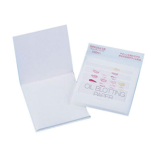 【商品説明】植物性天然紙のあぶらとり紙。　化粧くずれや脂うき、汗が気になるときに軽く押さえてください。　口紅をつけたあと軽く押さえると、紅が落ち着きます。【仕様】●サイズ：約９×９ｃｍ　●材質：植物性天然紙　●注文単位：１個（１００枚）　&...