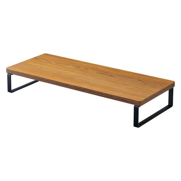 【商品説明】幅４５５ｍｍ以下のフルサイズキーボードが収納できます。【仕様】●色：ブラウン　●外寸法：幅５００×奥行２００×高さ８０ｍｍ●材質：天板／ＭＤＦ、脚／スチール●有効内寸：幅４５５×奥行２００×高さ６３ｍｍ●耐荷重：１５ｋｇ（等分布...