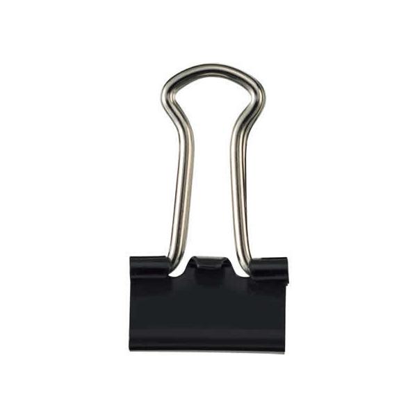 【仕様】●色：黒　●口幅：１０ｍｍ　●綴じ枚数：約２０枚　●材質：スチール　●注文単位：１箱（１０個）　<ジェットプライス>