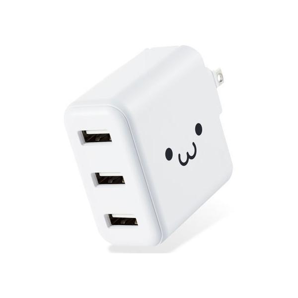 【仕様】●対応機種：３つのＵＳＢ　Ｔｙｐｅ−Ａポートから、それぞれ最大１２Ｗ（５Ｖ／２．４Ａ）、合計最大１８Ｗ（５Ｖ／３．６Ａ）までの出力で充電、給電可能な機器とその組み合わせ　●コネクタ形状：ＵＳＢ　Ｔｙｐｅ−Ａ（メス）×３　●定格入力電...