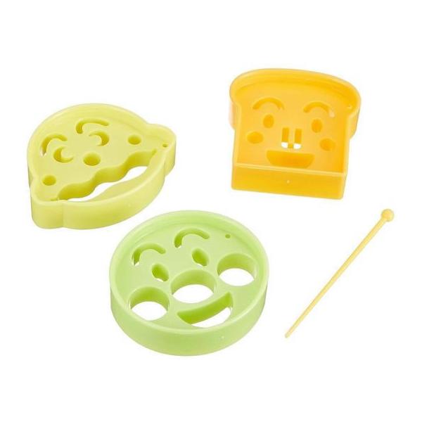 【仕様】●アンパンマン：約５１×５４×１４ｍｍ　カレーパンマン：約４６×５８×１４ｍｍ　しょくぱんまん：約５０×４８×１４ｍｍ　ピック：約６７×５×５ｍｍ　●入数：３個（ピック１本付）　●セット内容：ぬき型（アンパンマン・カレーパンマン・し...