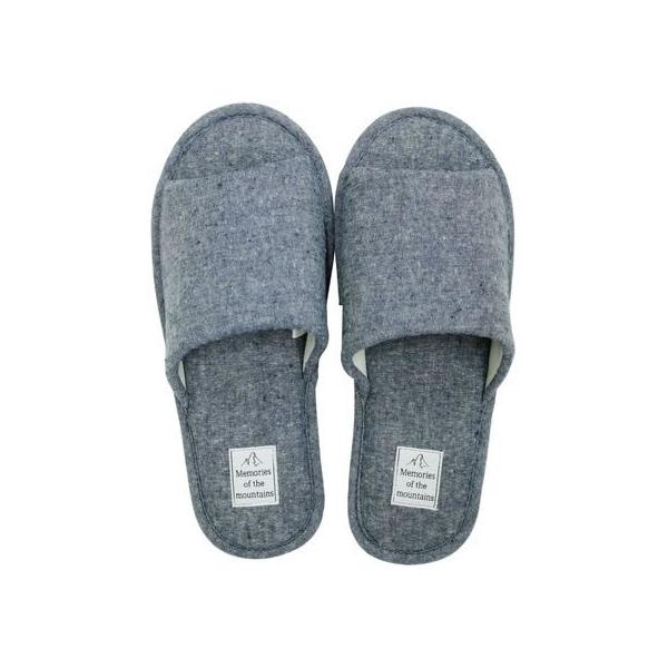 【商品説明】涼しげな風合いのシャンブレー生地を使用した、軽やかな前開きのスリッパです。丸洗いできるのでいつでも清潔に保てます。【仕様】●色：ブルー●適応サイズ：約２７．０ｃｍくらいまで●底裏：床に優しくパタパタ音がしにくいポリスウェード素材...