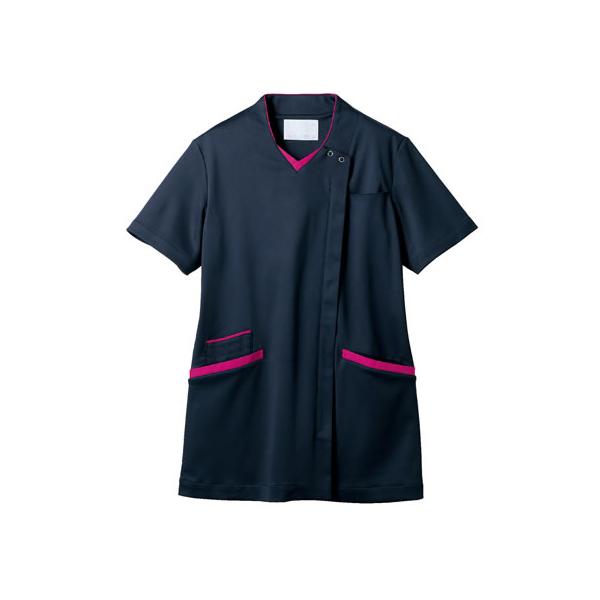 【商品説明】住商モンブランのレディースの半袖スクラブ。腕が動かしやすい高機能パターン設計とよく伸びるストレッチ素材をあわせて、ストレスフリーな着心地を叶えました。ネイビーベースにバーガンディのアクセントカラーがおしゃれ。持ち物が取り出しやす...