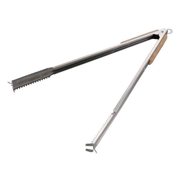 【商品説明】ダッチオーブンのリッドリフターとしての機能も兼ねる、１台２役の炭バサミです。　炭バサミの先端に、ダッチオーブンの蓋などがつかめる「かぎ爪フック」が付いています。　かぎ爪フックには、蓋を持ち上げたときの揺れや傾きを軽減する突起が付...