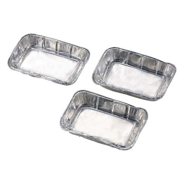 【商品説明】使い捨てのアルミ製バーベキュー受皿【仕様】CG_04●製品サイズ：幅１９０×奥行１４０×高さ３５ｍｍ　●重量：４０ｇ　●材質：アルミニウム（溶融温度：約６６０℃）　●原産国：中国　<ジェットプライス>　M-6527　...