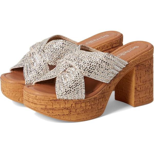 取寄) セイシェル レディース アドーンド ラフィア スライド サンダル