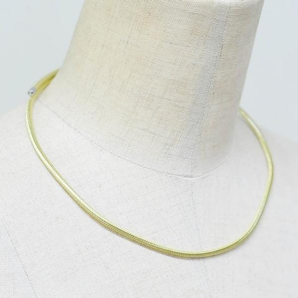 マグネット式・ネオジム磁石 ネックレス ブレスレット アンクレット 対応 アクセサリー 女性 幅3mm 使用時最長50cm・パール ゴールドいつでも気軽に楽しむ！をコンセプトに開発された、ファッションアクセサリー。着脱のわずらわしさを解消す...